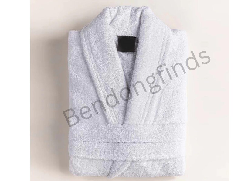 White Terry Cloth Bathrobe | Soft Combed 100% Cotton Robe - Etsy