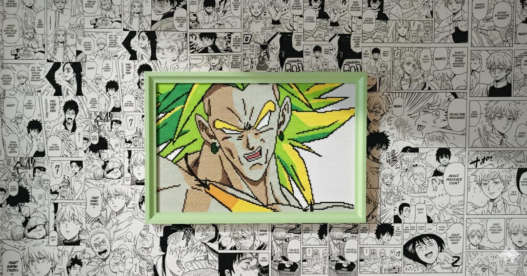 Cross Stitch Pattern / Broly SSJ3 (dragon Ball) Manga and Anime Design ...