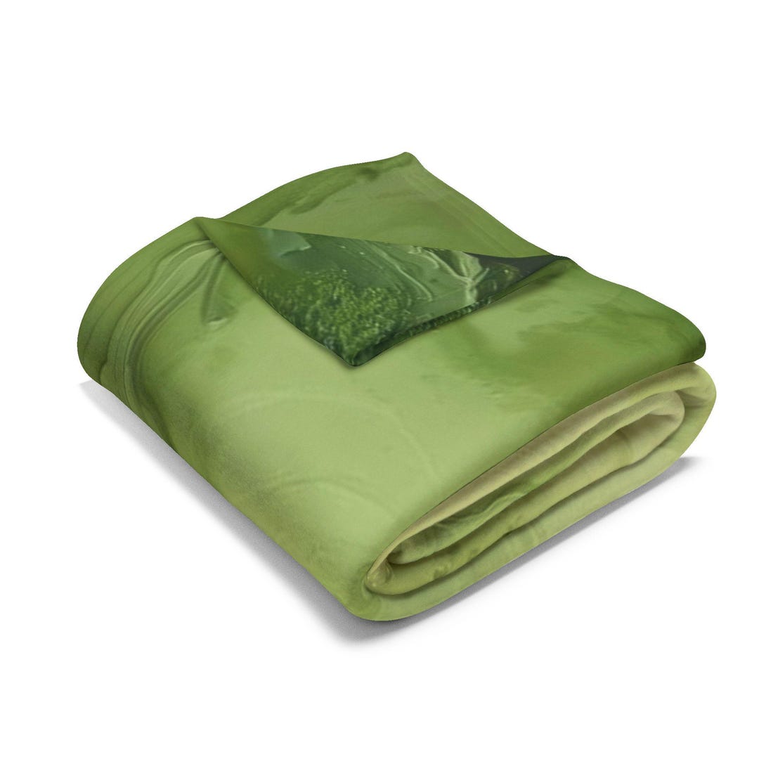 Green Marble Abstract Arctic Fleece Blanket | Swirling Ink Texture - Etsy