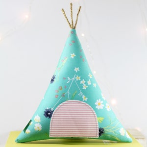 Teepee Tooth Fairy Pillow Teal Wildflower Tooth Fairy Teepee - Etsy