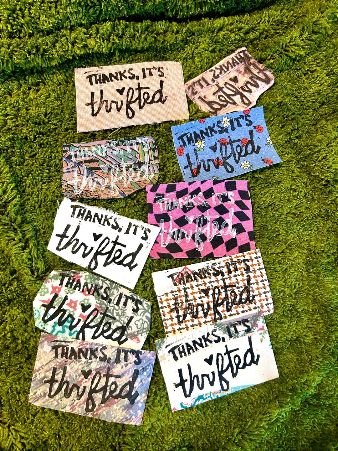 Thanks It's Thrifted Large Sticker, Water Bottle Decal, Kindle Sticker ...