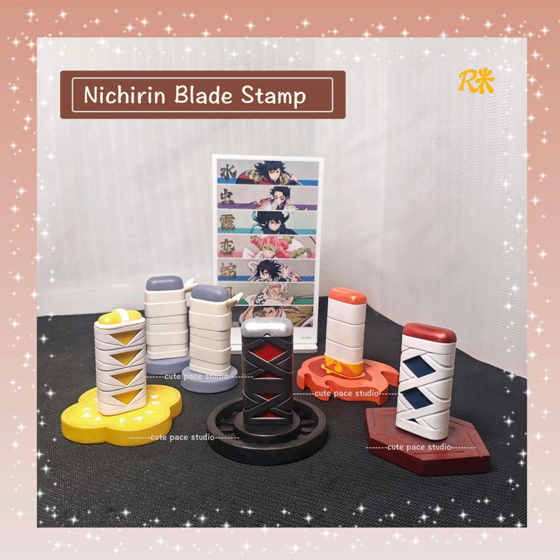 Demon Slayer Inspired Stamp Set | Nichirin Sword Handle | Handmade ...