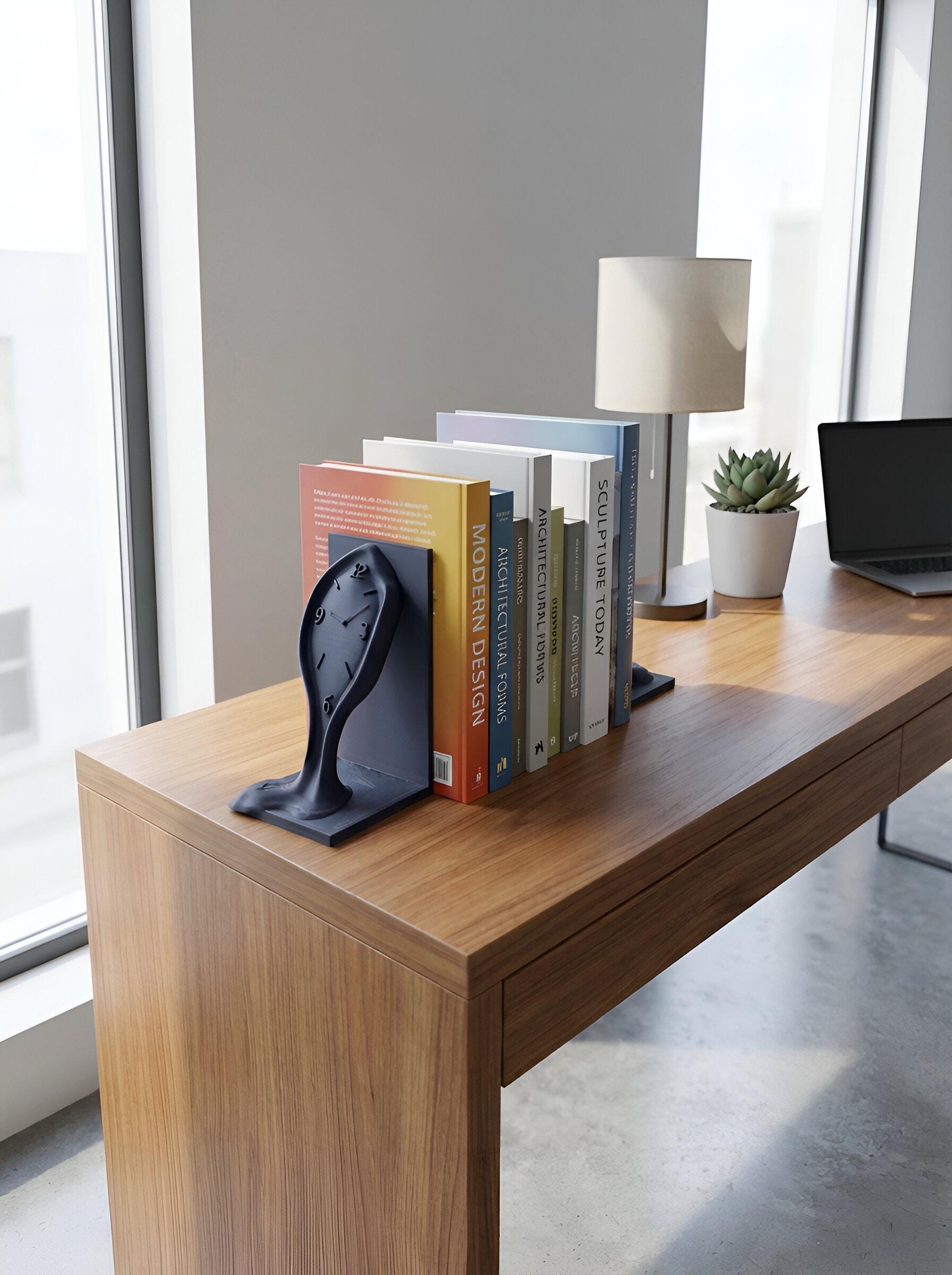 NEW - Salvador Dali Inspired Melting Clock Bookend - Surreal Home Decor ...