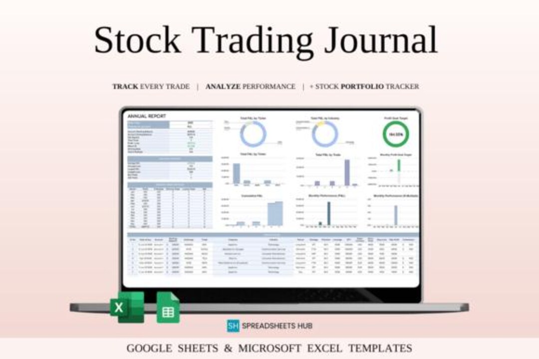 Stock Trading Journal Spreadsheet - DIGITAL DOWNLOAD - Etsy