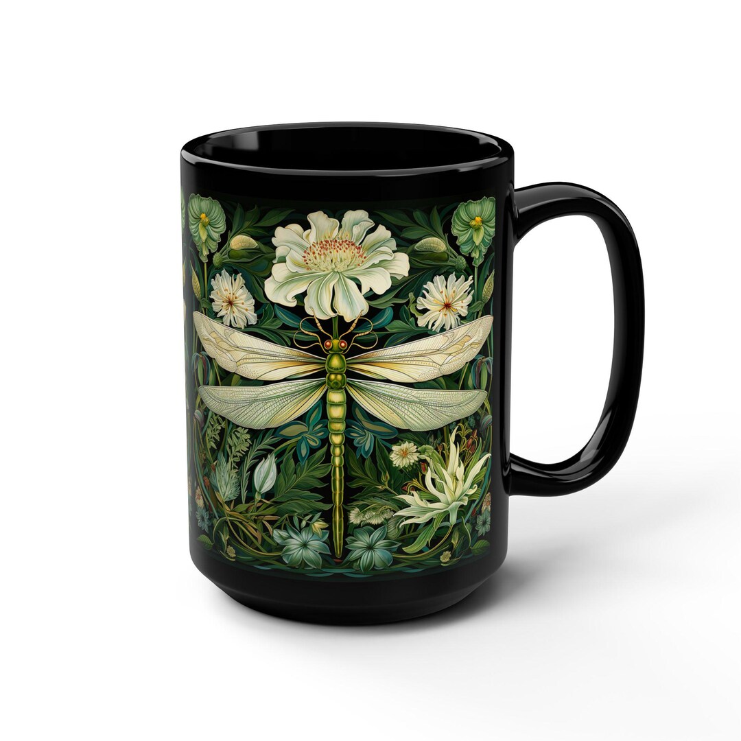 William Morris Dragonfly Cup - Vintage Ceramic Mug 15 Oz - Etsy