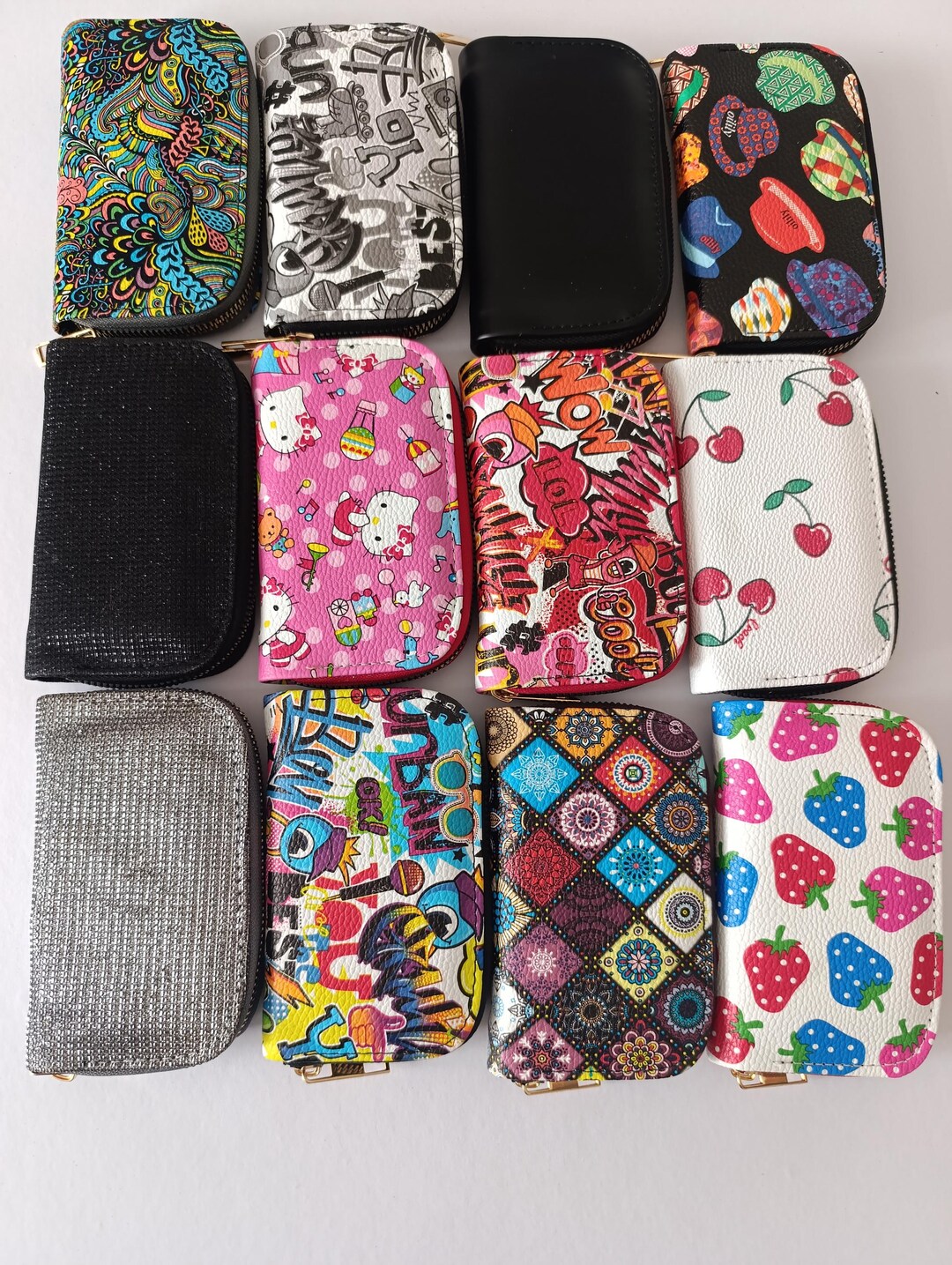 Faux Leather Patterned Designed Hand Wallet, Coin Purse,colorful Wallet ...