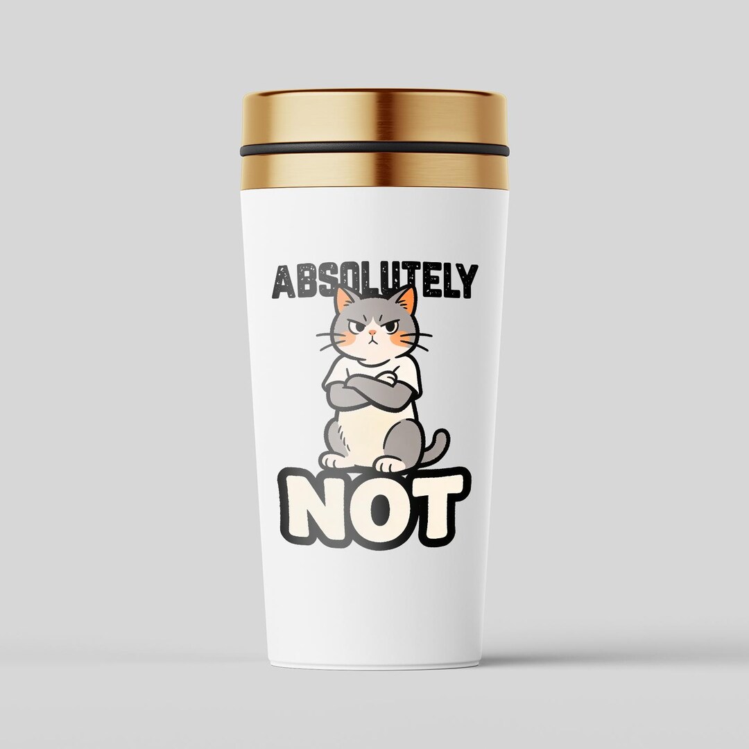 Grumpy Cat “NOT” PNG | Cute Angry Cat Illustration | Funny Attitude Cat ...