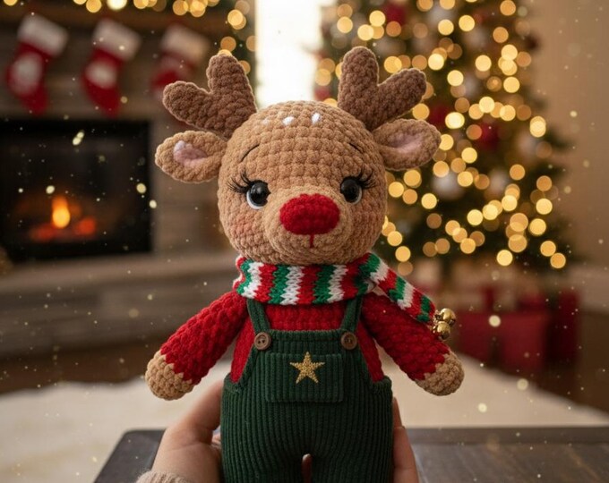 Christmas Reindeer, Crochet Pattern, Deer Amigurumi, Deer Crochet ...