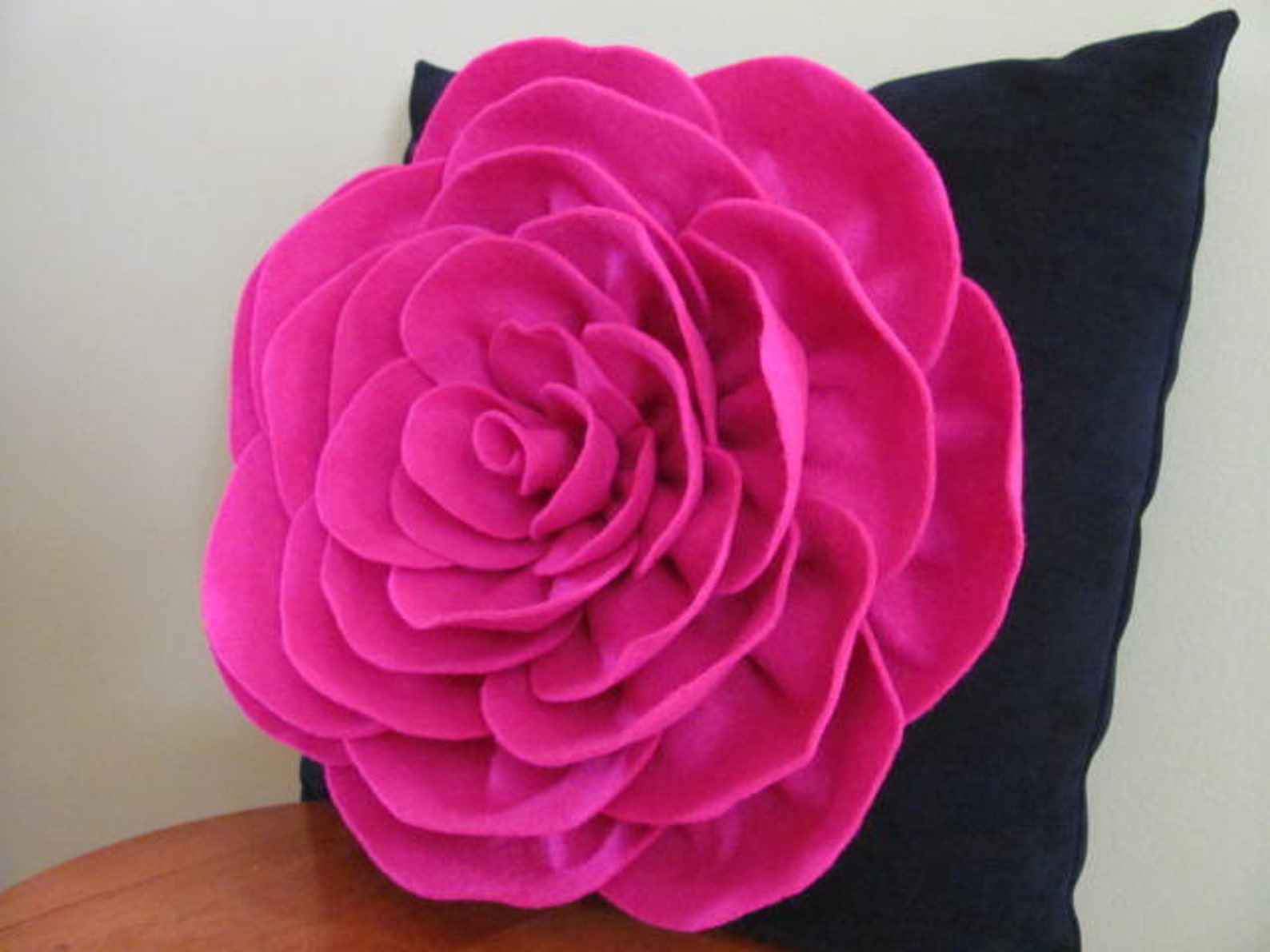 Suzannah Rose Flower Pillow Pattern Felt Flower and 2 BONUS Pillow ...