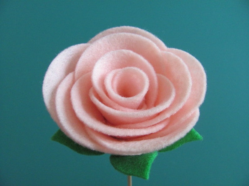 Felt Rose Pattern ALYSSA ROSE No Sew Felt Flower Tutorial Hairclip ...
