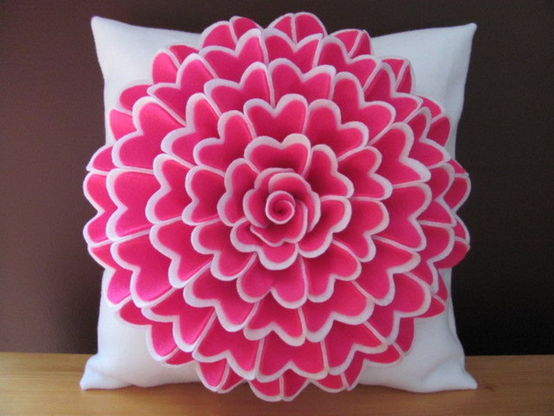 Felt Flower Pillow Pattern ISABELLA FLOWER Pillow Pattern With 2 Bonus ...