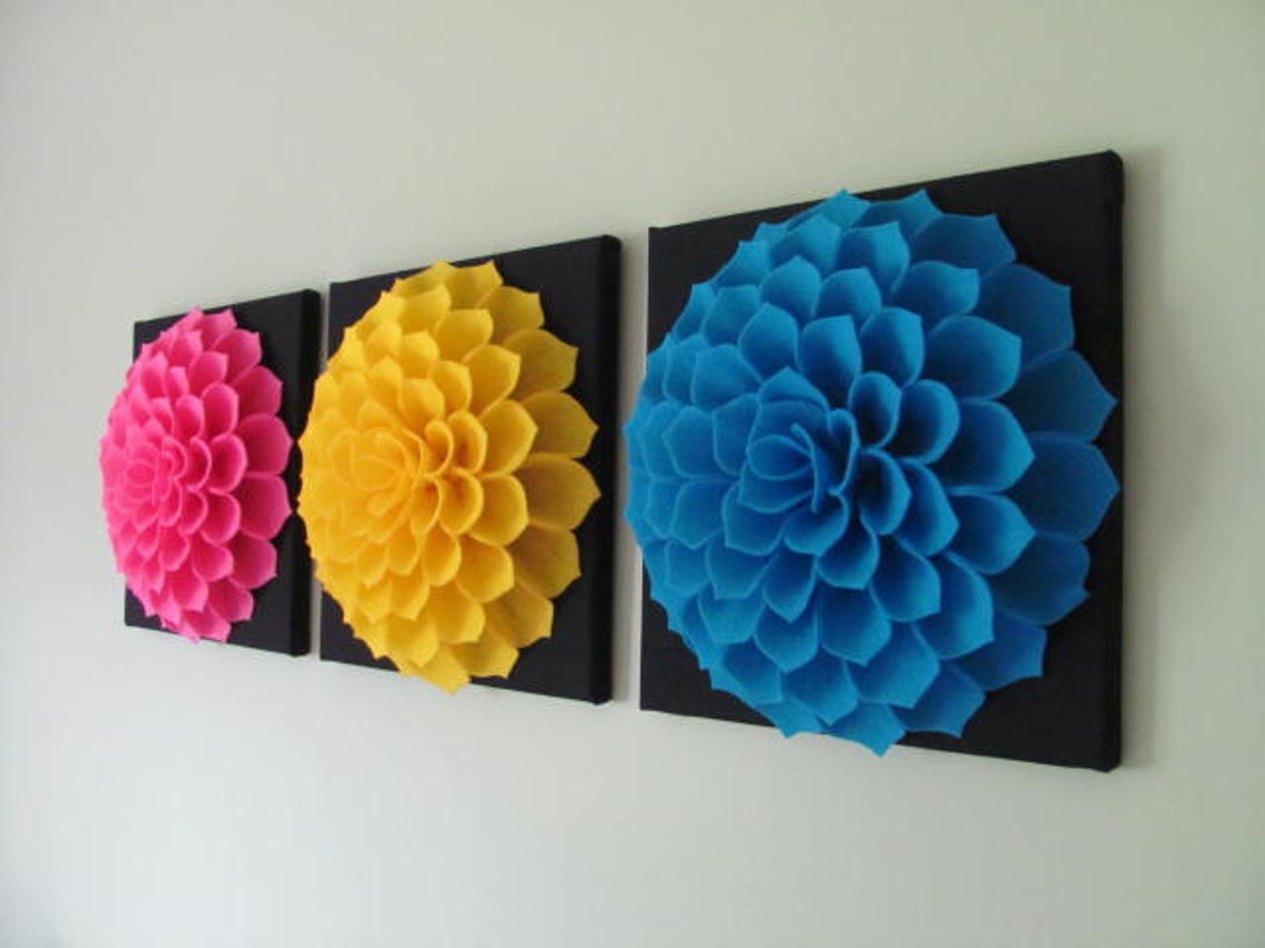 Felt Flower Wall Art Pattern SOPHIA FLOWER Fabric Flower Wall - Etsy