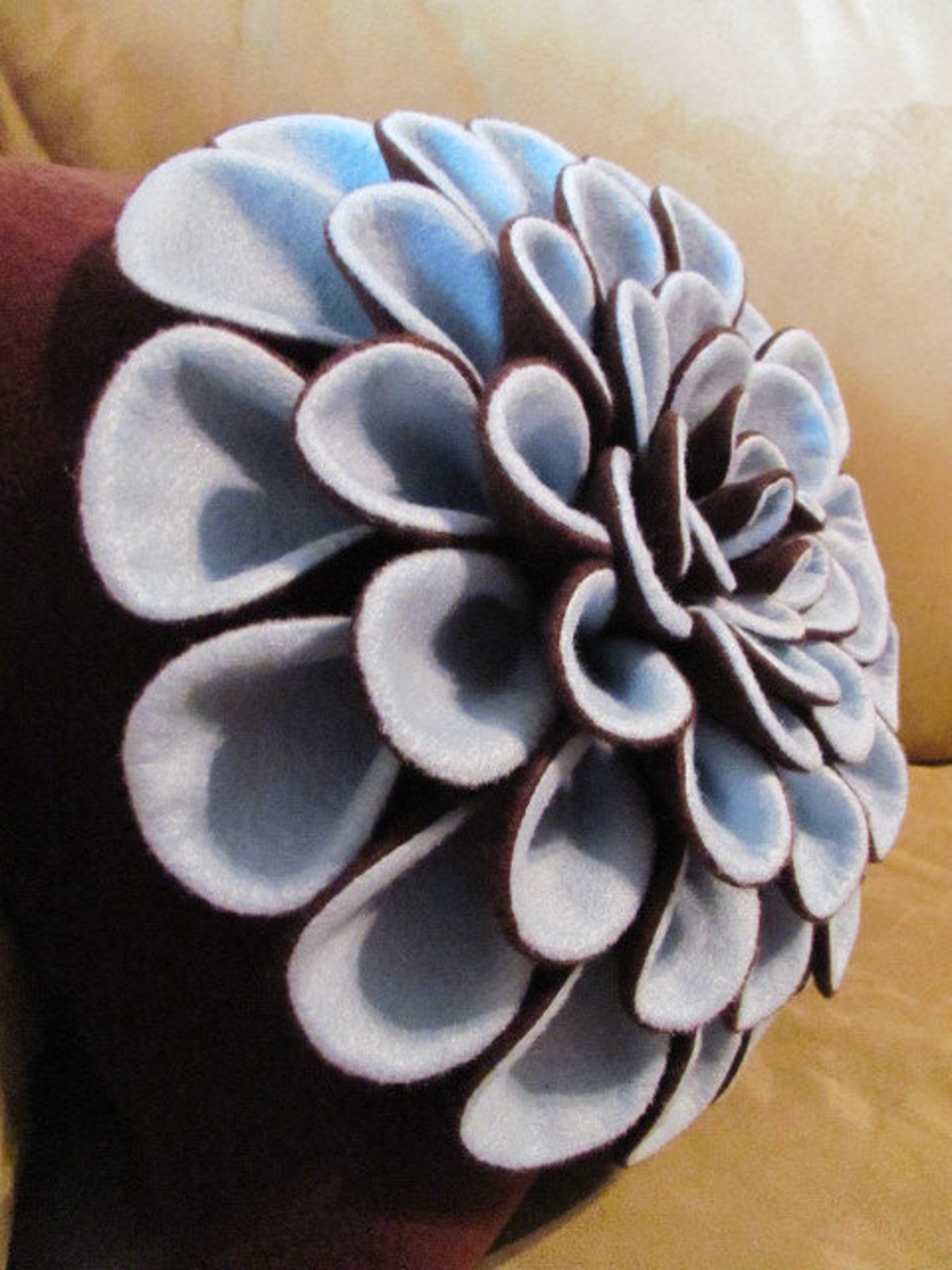 Felt Flower Pillow Pattern DANIELLA DAHLIA Felt Flower Throw Pillow ...