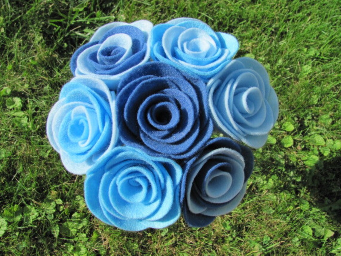 Felt Rose Pattern ALYSSA ROSE No Sew Felt Flower Tutorial | Etsy