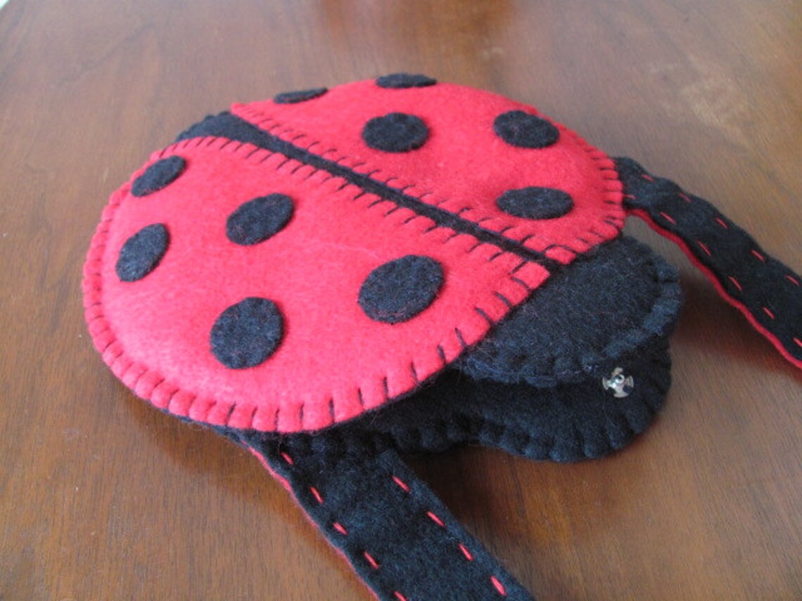 Little Girls Ladybug Purse Pattern Felt Purse Pattern Ladybug Gift Bag ...
