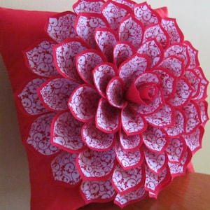 Decorative Pillow Flower Pillow Pattern SOPHIA FLOWER Felt Flower ...