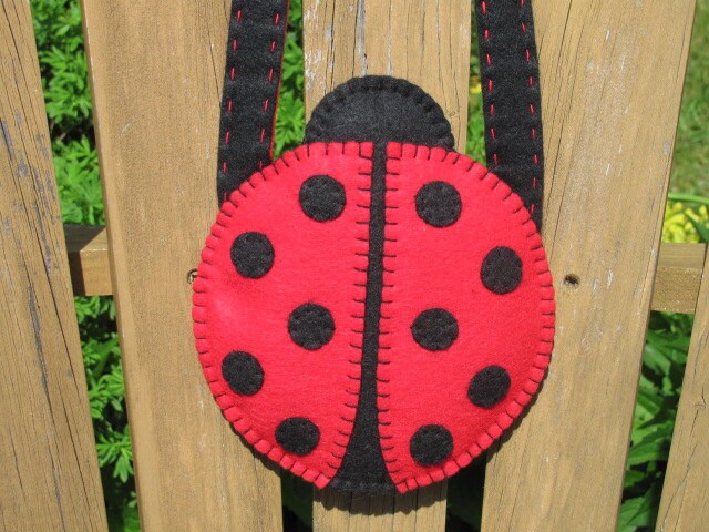 Little Girls Ladybug Purse Pattern Felt Purse Pattern Ladybug Gift Bag ...