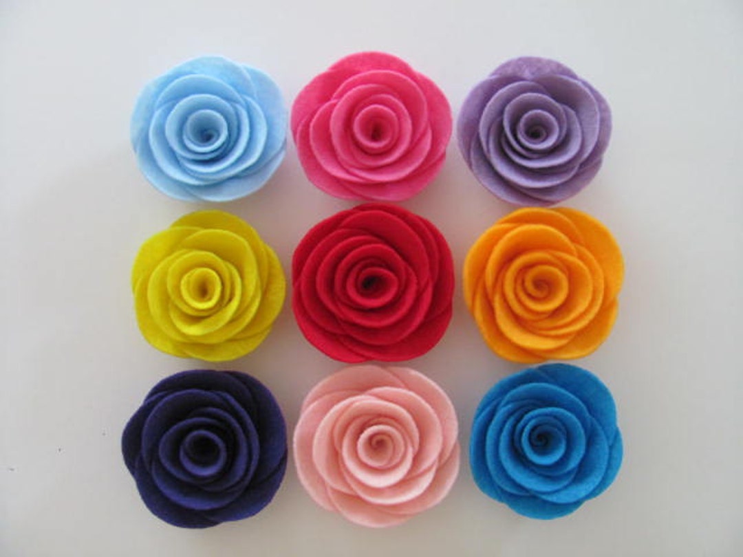Felt Rose Pattern ALYSSA ROSE No Sew Rose Flower Tutorial Hairclip ...