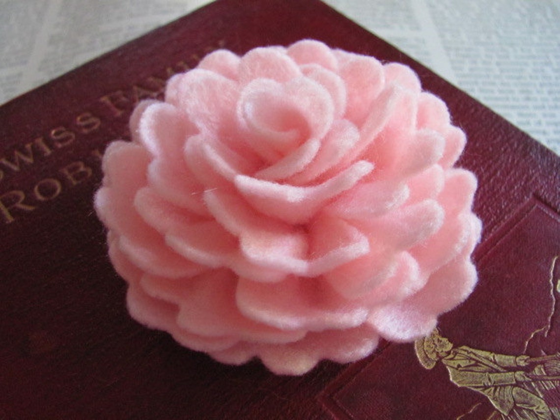 Felt Rose Pattern VIOLETTE ROSE Felt Flower Brooch Rose Pattern ...