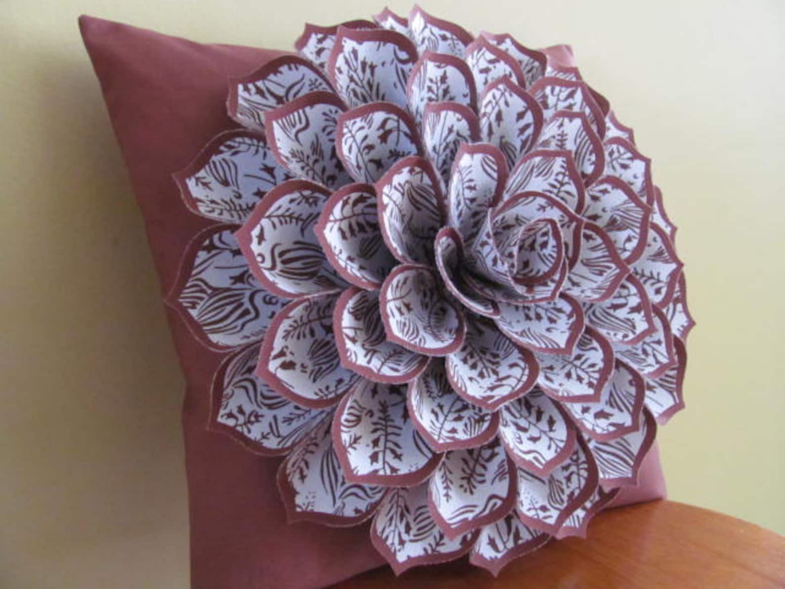 Decorative Pillow Flower Pillow Pattern SOPHIA FLOWER Felt Flower ...