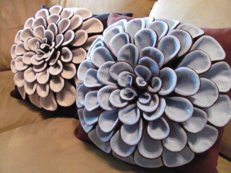 Felt Flower Pillow Pattern DANIELLA DAHLIA Felt Flower Throw - Etsy
