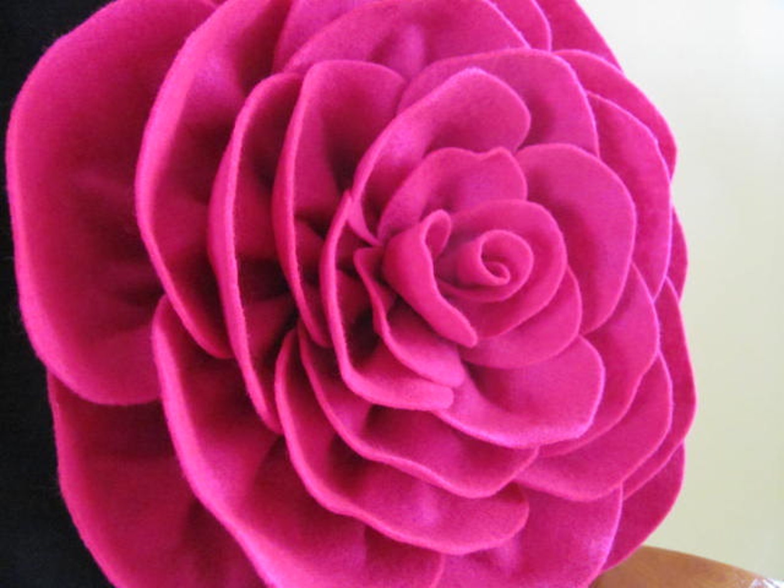 Suzannah Rose Flower Pillow Pattern Felt Rose Pattern Felt Flower ...