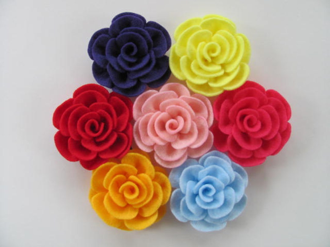 Rose Tutorial TIFFANY ROSE No Sew Felt Rose Pattern Flower Pattern ...