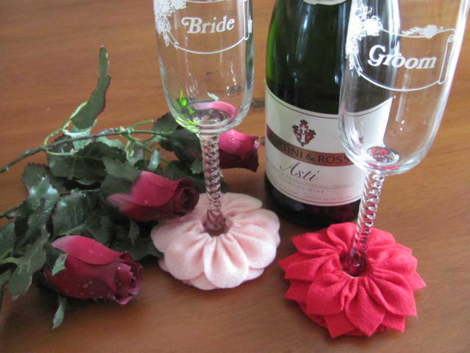Wine Glass Slipper Pattern, Stemware Coaster Pattern, Felt Flower Wine ...