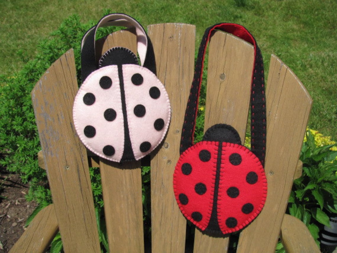 Little Girls Ladybug Purse Pattern Felt Purse Pattern Ladybug Gift Bag ...