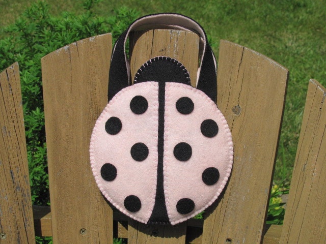 Little Girls Ladybug Purse Pattern Felt Purse Pattern Ladybug Gift Bag ...