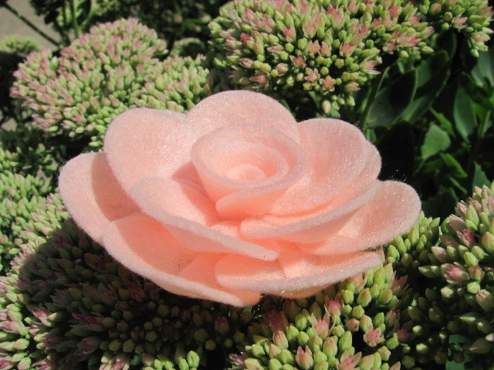 Felt Rose Pattern PENNY ROSE No Sew Felt Flower Tutorial Brooch ...