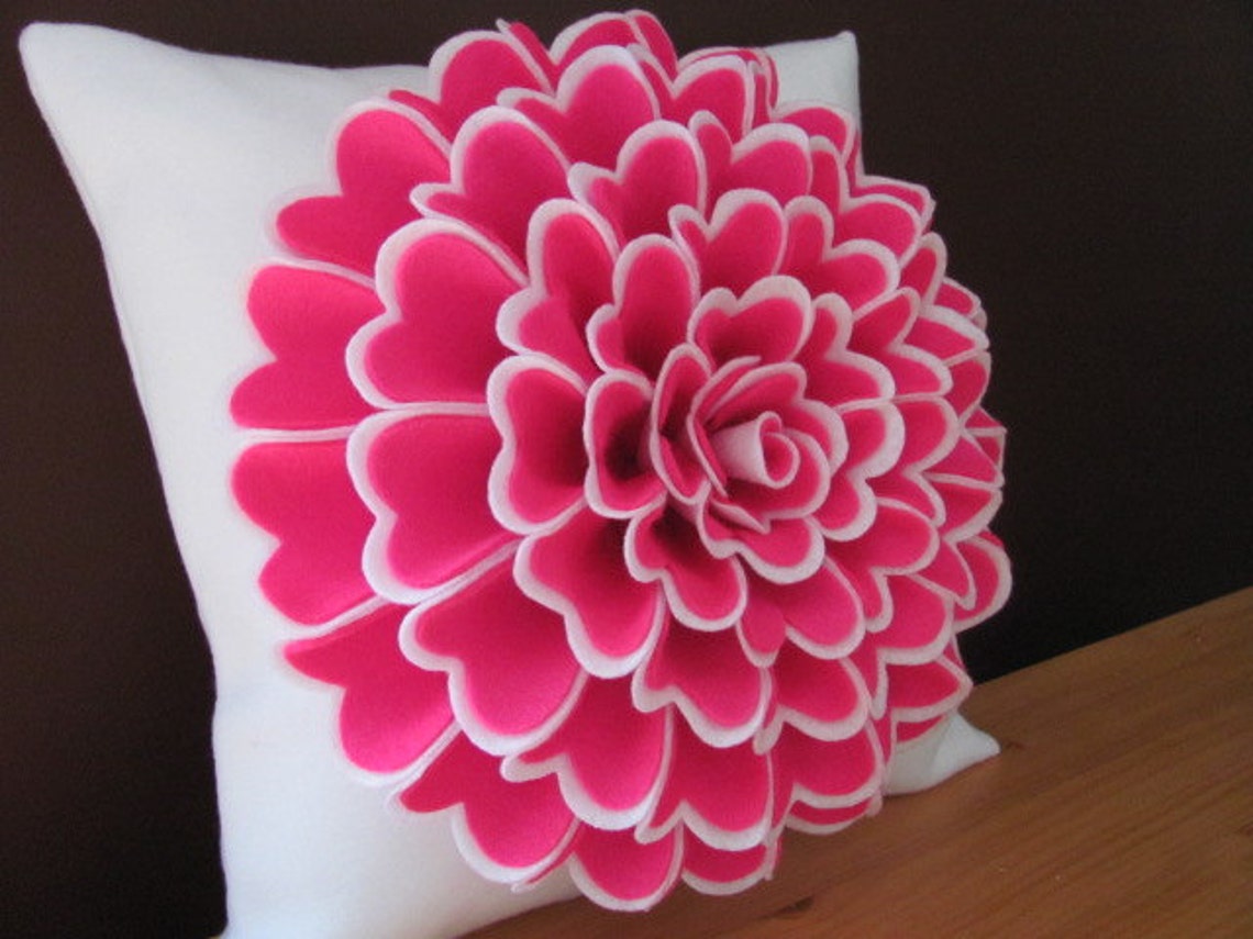 Decorative Pillow Felt Flower Pillow Pattern ISABELLA FLOWER Felt ...