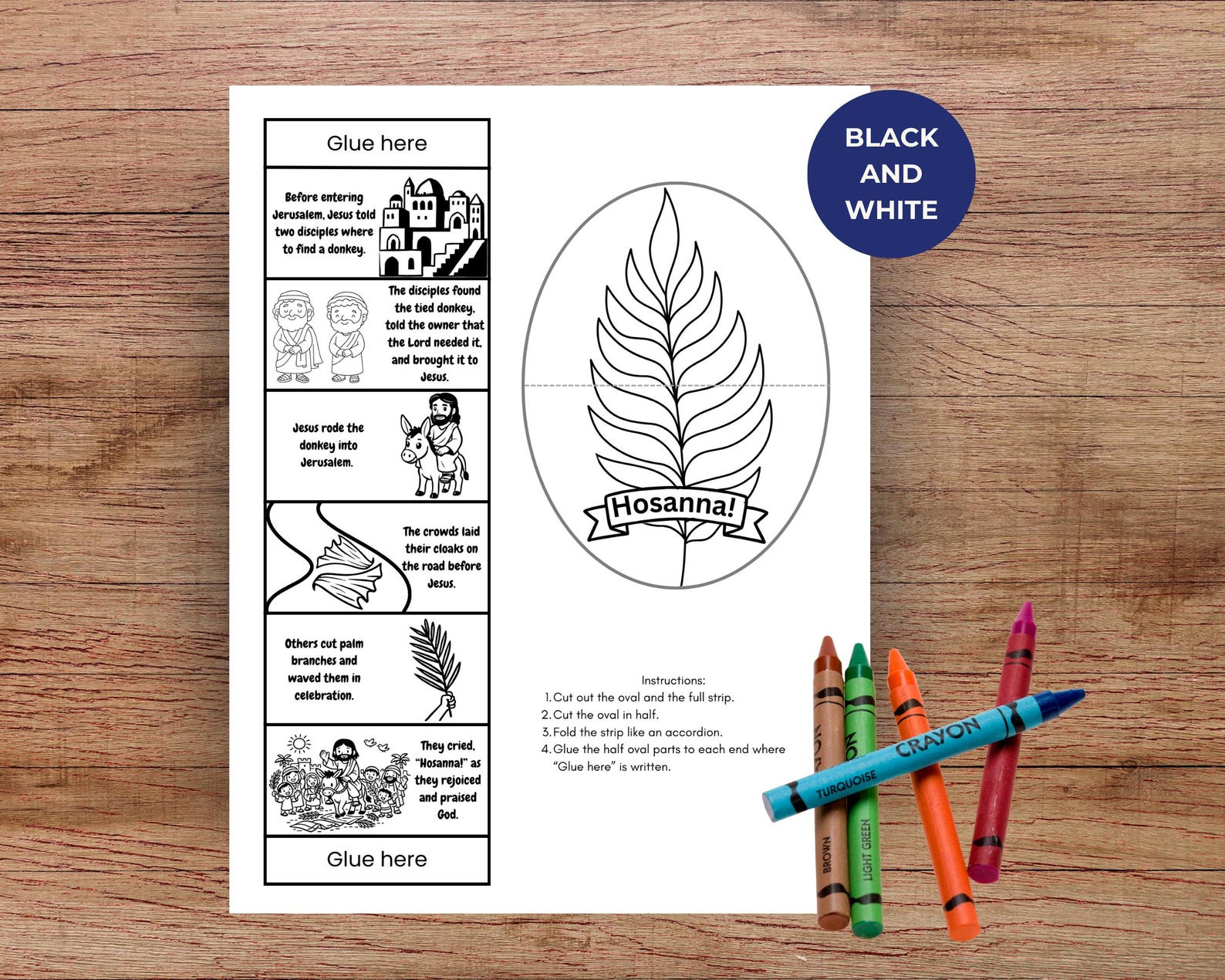 Palm Sunday Triumphal Entry Easter Accordion Folding Surprise Bible ...