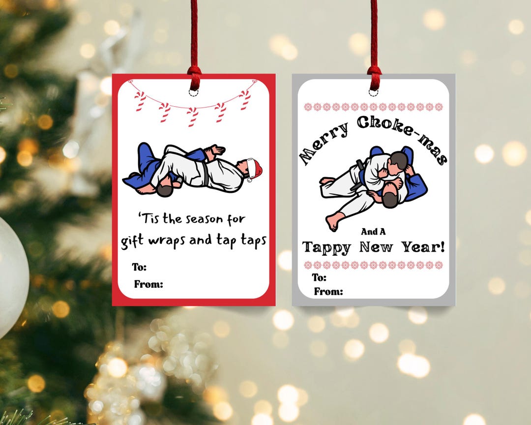 Jiu Jitsu Christmas Gift Tags Bundle - Etsy