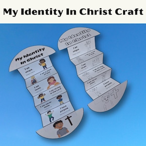 My Identity in Jesus Christ Accordion Folding Surprise Bible Craft ...