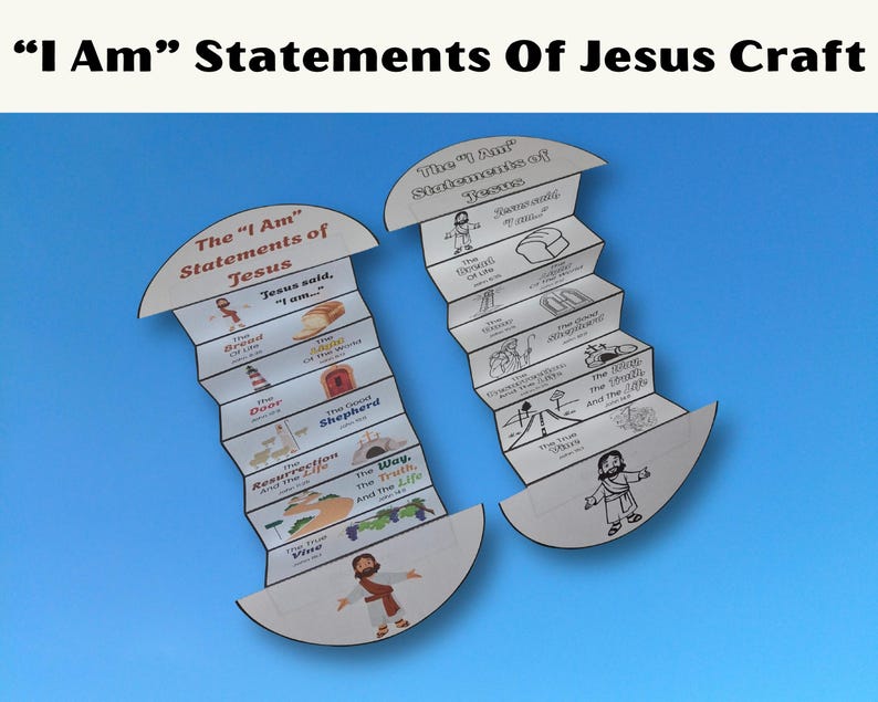 I Am Statements of Jesus Bible Craft (digital Download) - Etsy