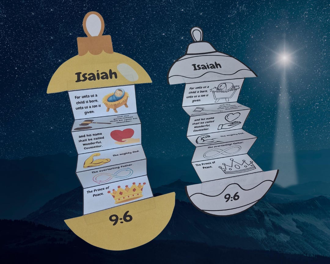 Isaiah 9:6 Accordion Folding Surprise Bible Craft (digital Download) - Etsy