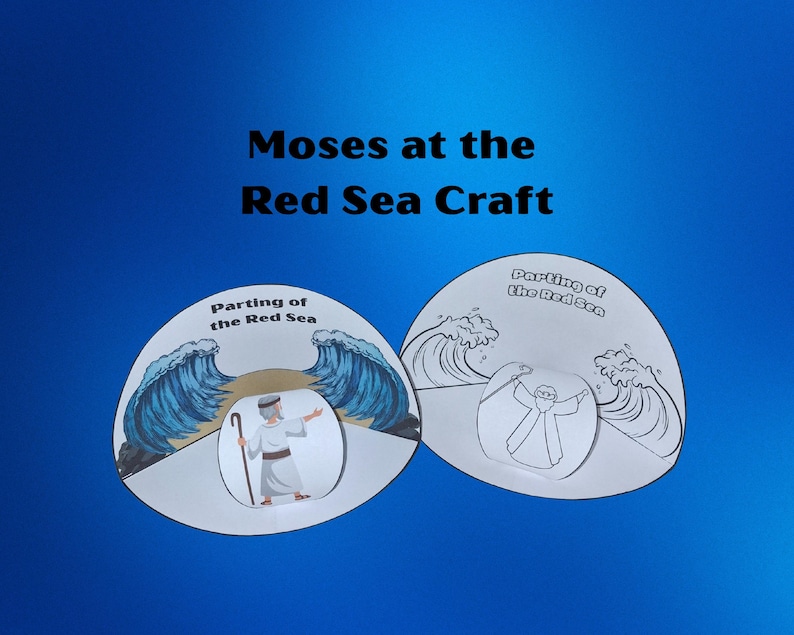 Moses and the Parting of the Red Sea Diorama Craft (digital Download ...
