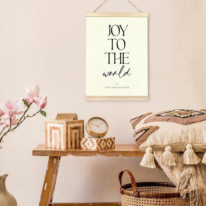 Christian Christmas Wall Art | Joy to the World Bible Verse (digital ...