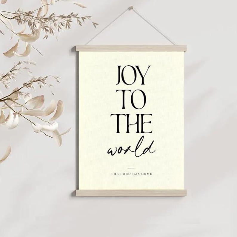 Christian Christmas Wall Art | Joy to the World Bible Verse (digital ...