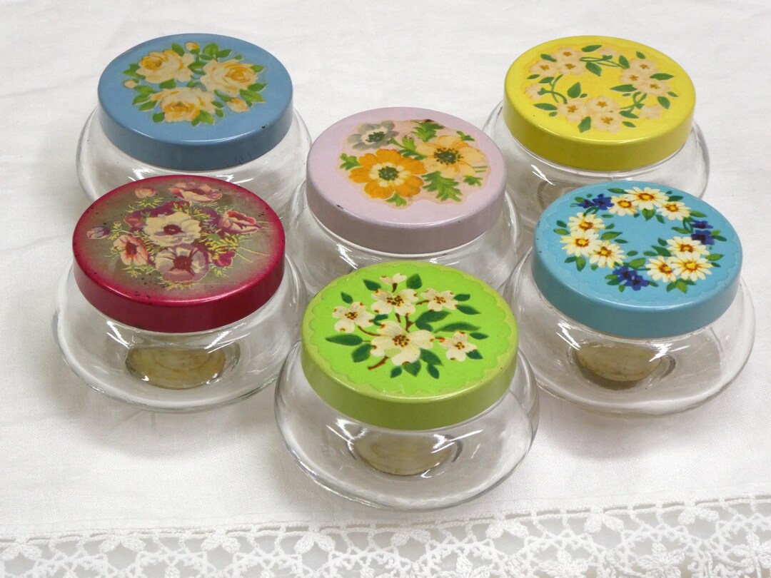 6 Vintage Jelly Jars With Lids Meriden Conn 1940s Clean & Ready to Be ...