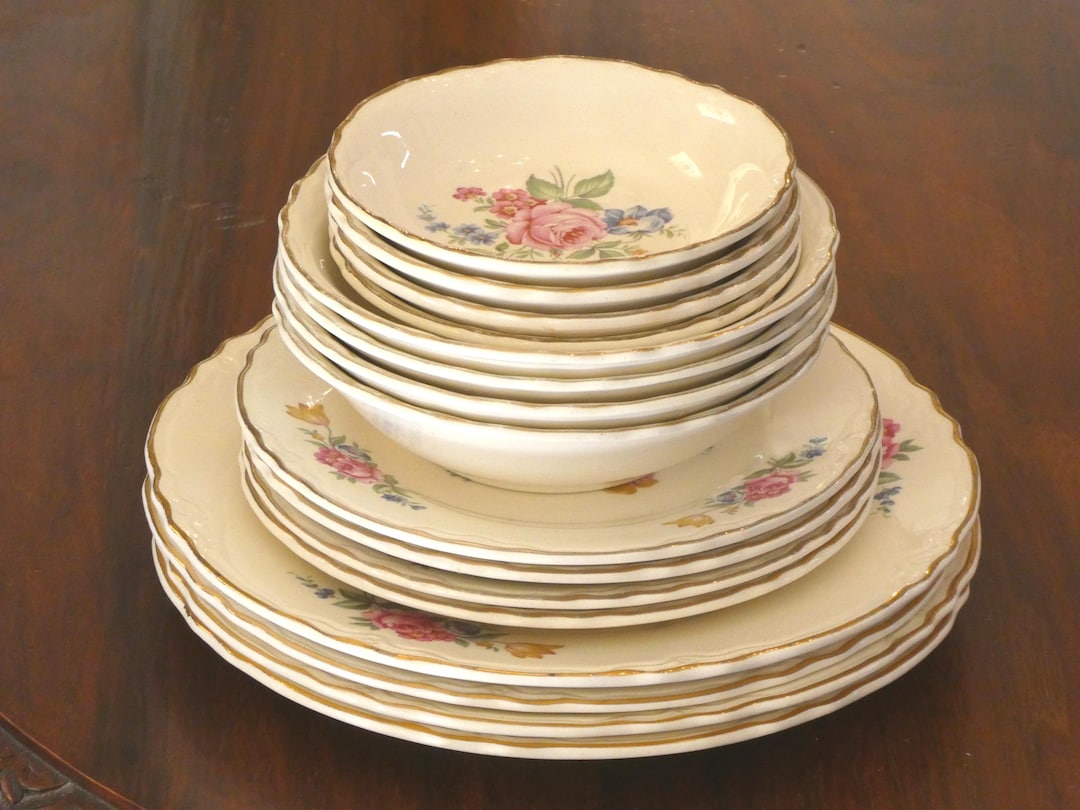 16pc Scio Hazel Dishes Large CENTER Decal VERY Good Condition, Hazel ...