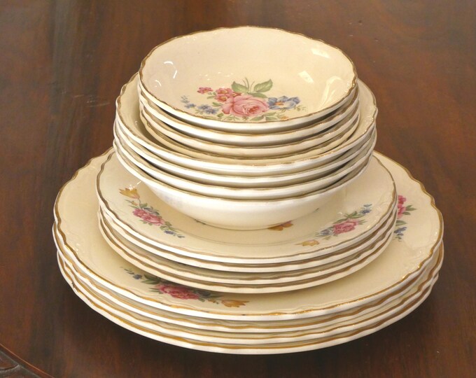 16pc Scio Hazel Dishes Large CENTER Decal VERY Good Condition, Hazel ...