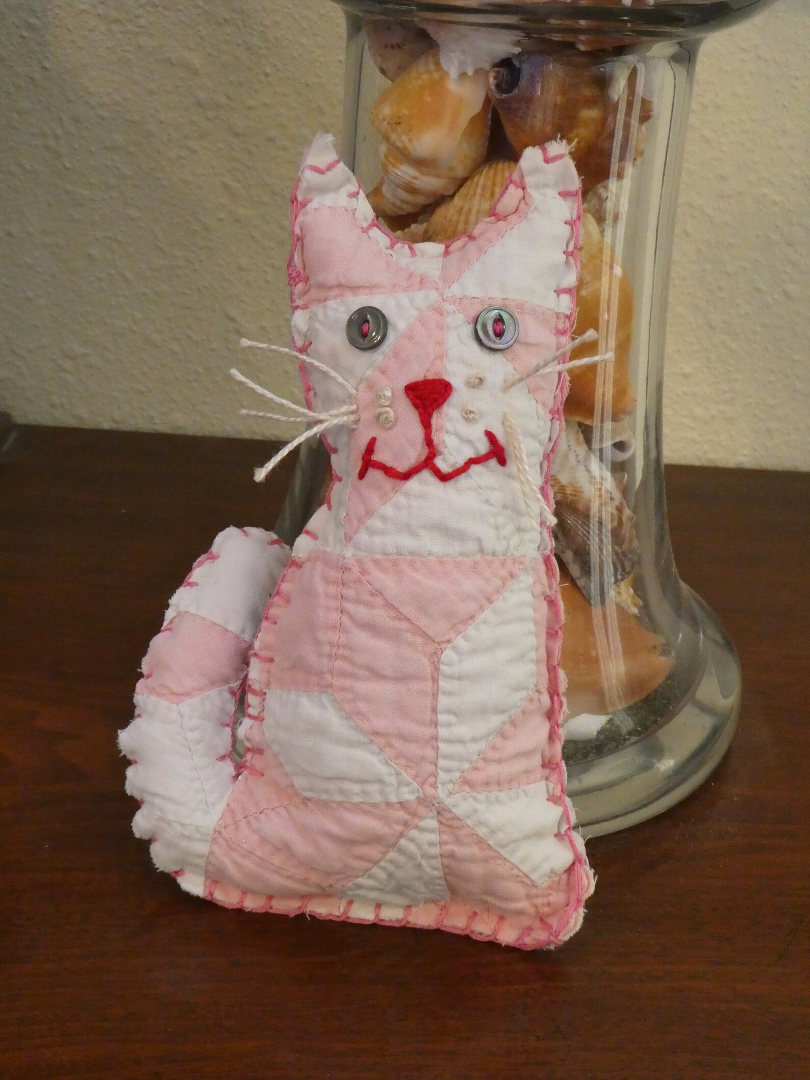 Vintage Quilt Kitten Pillow Handmade 4.5x8.5 - Etsy