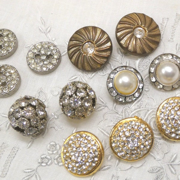 Rhinestone Buttons - Etsy
