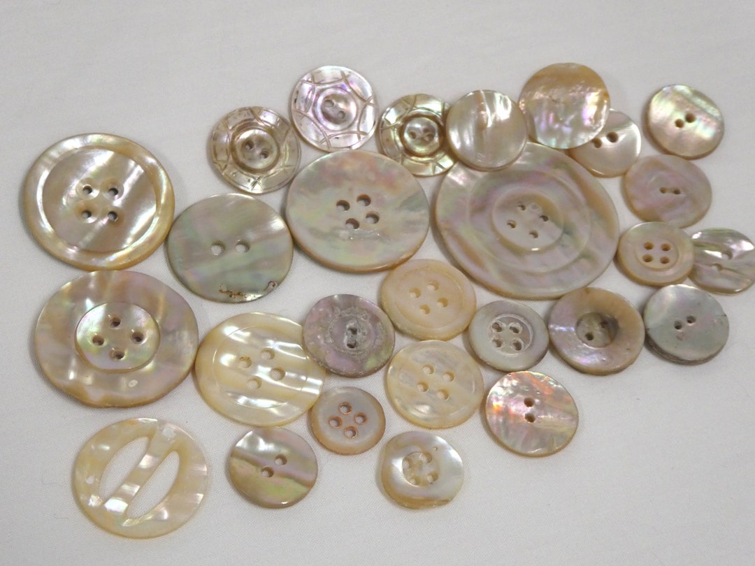 28 Genuine Orange Red Abalone Buttons 13-35mm Two Hole Four Hole Metal ...