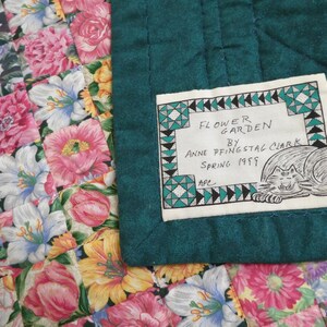 Flower Garden by Anne Pfingstag Clark 1999 30x29 Fussy Cut Wall Quilt ...
