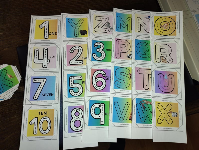 TEMPLATE ONLY| Tracing Alphabet & Number Set (A-Z, 1-10) 2x2 Magnet ...