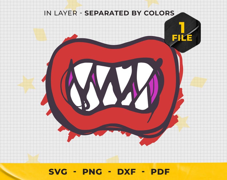 Bowser Jr Growl SVG, Bowser Jr Roar SVG, Monster Teeth Mouth, Bowser ...