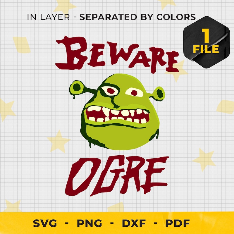 Beware Ogre Shrek Sign - Etsy